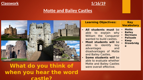 Motte and Bailey Castles | Teaching Resources