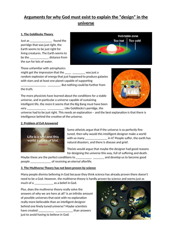 KS3 lessons on "Does a God exist?" | Teaching Resources