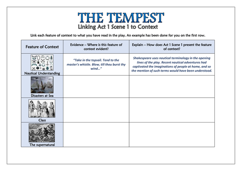 The Tempest - Act 1 Scene 1! | Teaching Resources