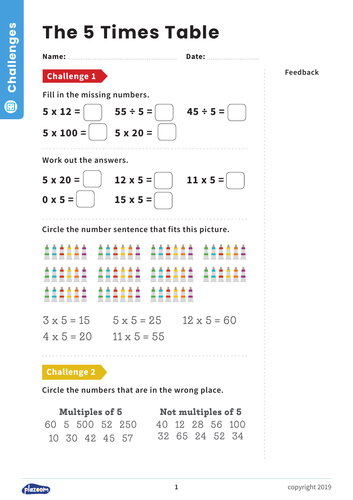5 Times-Tables Support Pack: Teaching, Practising & Investigating ...