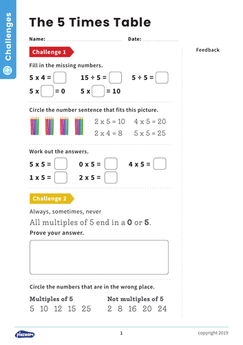 5 Times-Tables Support Pack: Teaching, Practising & Investigating ...