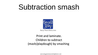 Subtraction Smash Template | Teaching Resources