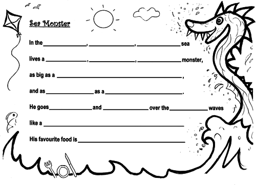 Sea Monster Writing Fun - 3 levels | Teaching Resources