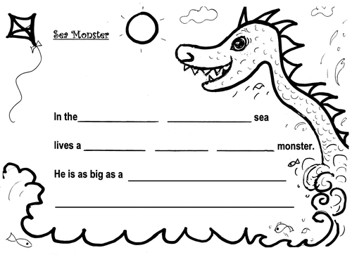 Sea Monster Writing Fun - 3 levels | Teaching Resources