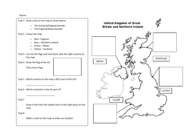 UK map questions for KS1/KS2 | Teaching Resources