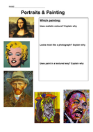 KS3 Art & Design Portrait Lesson Starters / Activities | Teaching Resources