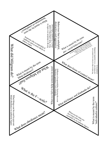 Social influence revision tarsia puzzle | Teaching Resources