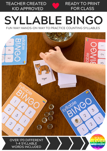 Syllable BINGO Game | Teaching Resources
