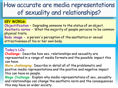 Sex and the Media PSHE | Teaching Resources