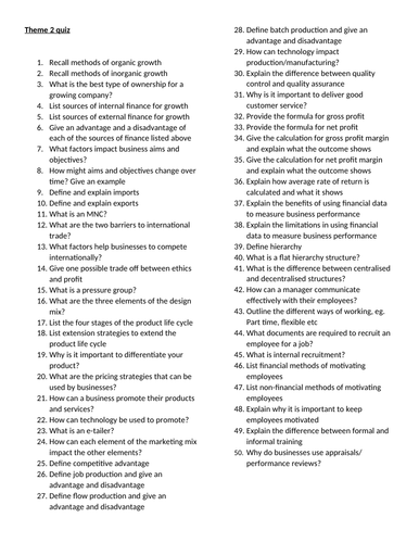 GCSE Business revision bundle | Teaching Resources