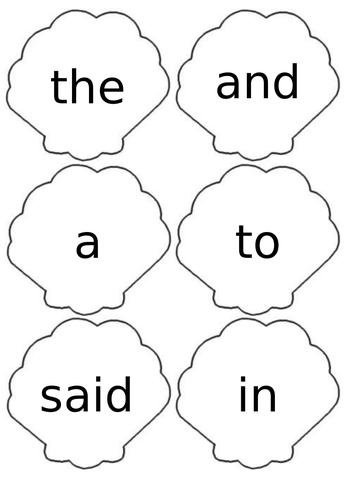 Seashell First 100 High Frequency Words | Teaching Resources