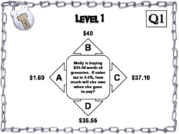 Sales Tax, Tips, and Discounts Activity: Escape Room Math | Teaching ...
