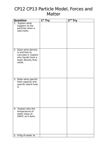 Edexcel Combined Science (9-1) Physics Paper 6 Revision Activities ...