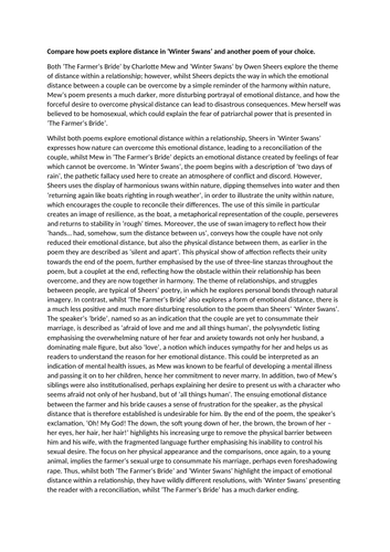 Love And Relationships Level 9 Exemplar Aqa Teaching Resources