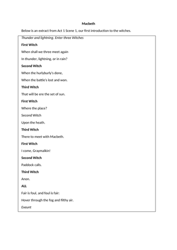 AQA English Literature GCSE - 13 Macbeth Practice Questions | Teaching ...