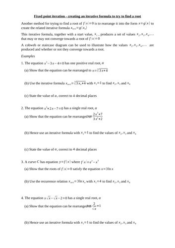 Numerical solution of equations (new A level maths) | Teaching Resources
