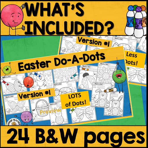 Easter Bingo Dot Dauber Worksheets - Spring Do-A-Dot Marker Printable ...