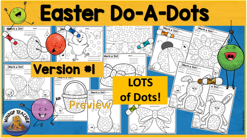 Easter Bingo Dot Dauber Worksheets - Spring Do-A-Dot Marker Printable ...