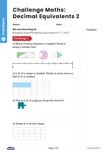 Decimal Equivalents – Halves and Quarters: Y4 – Fractions – Maths ... Decimal Equivalents – Halves and Quarters: Y4 – Fractions – Maths ...