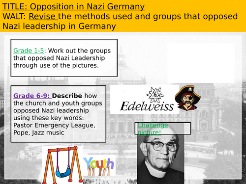 Nazi Opposition (Church and Youth Groups) (Edexcel 9-1: Weimar and Nazi ...