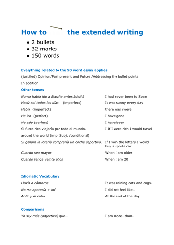 How to nail the 150 word writing | Teaching Resources