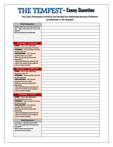 The Tempest - Love on the Island! | Teaching Resources
