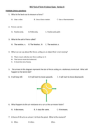 Grade 7 Physics Exam | Teaching Resources