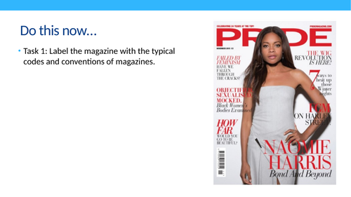 NEW for SUMMER 2019! Pride and GQ Magazines - Eduqas GCSE Media ...