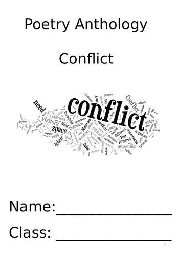 OCR Power and Conflict Poetry- differentiated anthology with activities ...
