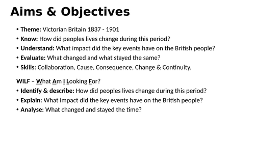 Timeline & Market Place Activity: Victorian Britain 1837 - 1901 ...
