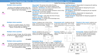 GCSE Drama Knowledge Organizer Component 1 | Teaching Resources
