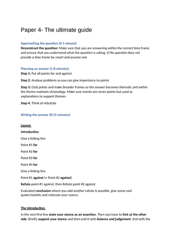 IGCSE History Paper 4 - German Depth Study | Teaching Resources IGCSE History Paper 4 - German Depth Study | Teaching Resources