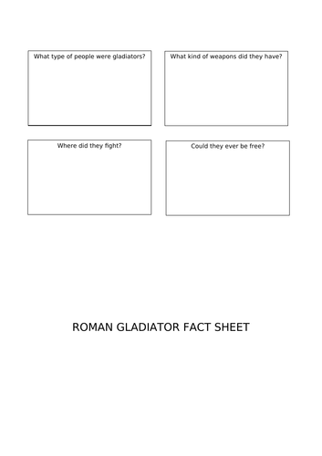 Roman Gladiators | Teaching Resources
