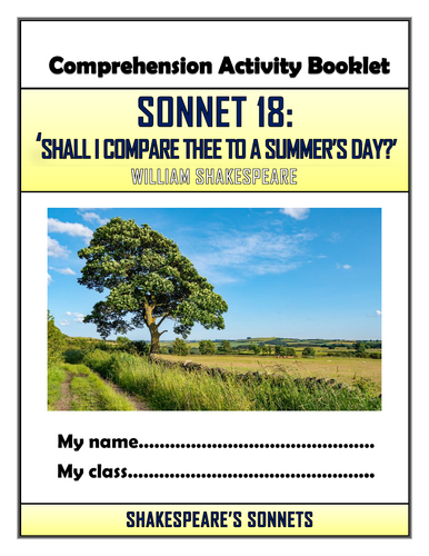 Shakespeare's Sonnet 18 - 'Shall I compare thee to a summer's day ...