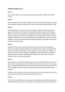 Macbeth - Timeline Summary of Act 1 | Teaching Resources