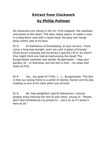 Year 5 and 6 Literacy unit plan based around the book Clockwork by Philip Pullman | Teaching ...