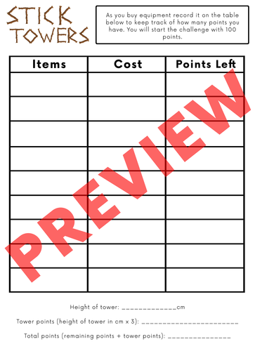 Outdoor STEM Activity - Stick Towers - Science, Math, & Financial ...