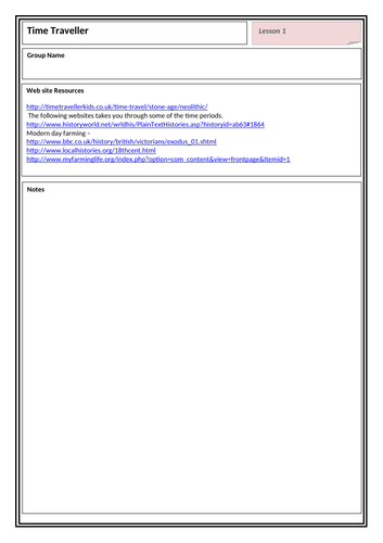 KS2 History – Time Traveller | Teaching Resources