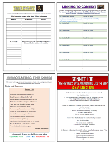 Shakespeare's Sonnet 130 - 'My mistress' eyes are nothing like the sun ...