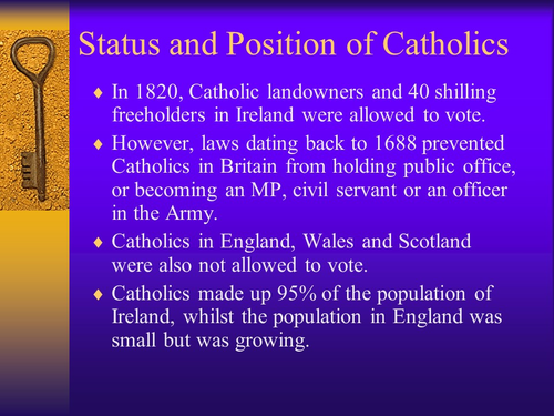 How significant was Catholic Emancipation in 1829? | Teaching Resources