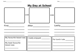 My Day At School Recount by fiona_brown95 | Teaching Resources