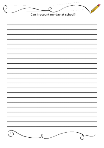 My Day At School Recount | Teaching Resources