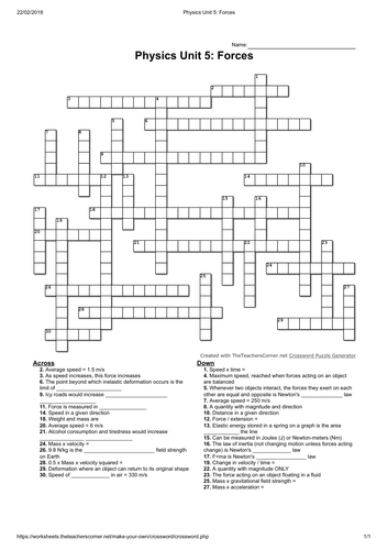 AQA Physics crosswords | Teaching Resources