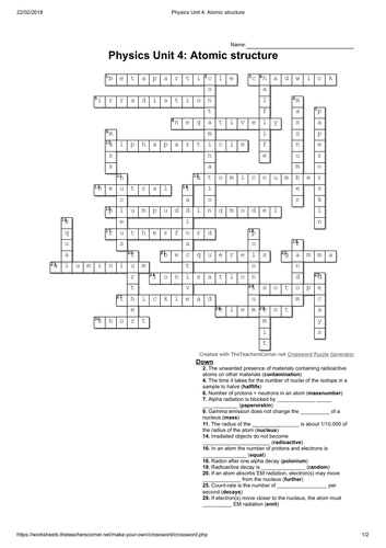 AQA Physics crosswords | Teaching Resources