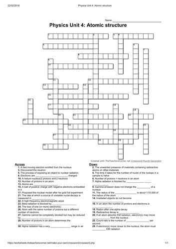 AQA Physics crosswords | Teaching Resources