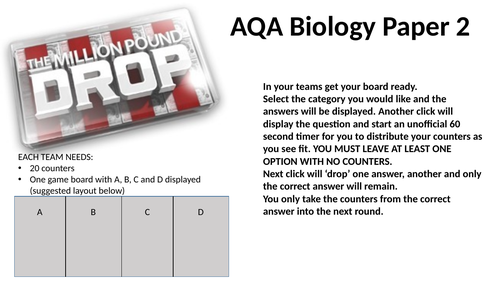 Combined Biology 2 Revision Game | Teaching Resources