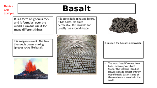 Non-Chronological Reports- Rocks | Teaching Resources