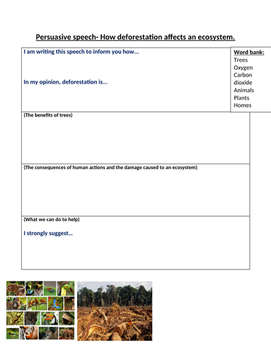 How deforestation affects an ecosystem- Y5 Geography Lesson | Teaching ...