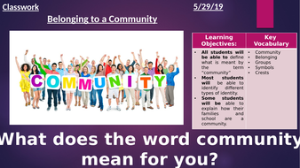 What does Community mean? | Teaching Resources