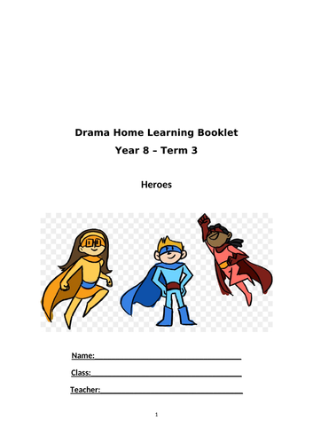 YEAR 7 DRAMA SOW - SUPERHEROES - Fully resourced | Teaching Resources